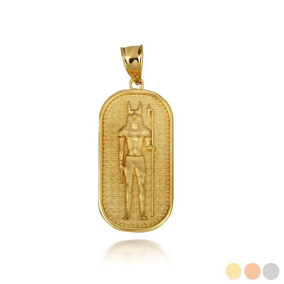 Element Shine | Jewelry | Solid K Gold Egyptian Anubis God Of The Dead ...